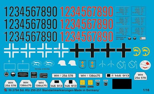 Peddinghaus-Decals 2794 Standard Markings For The Sd. Kfz 250-251