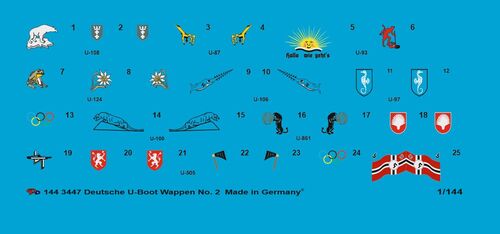 Peddinghaus-Decals 3447 Deutsche U-Boot Conning Tower Insignia No. 2