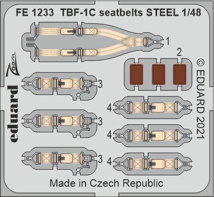 Eduard FE1233 TBF-1C seatbelts Steel Academy