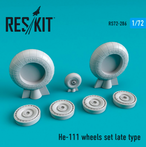 DISCONTINUED RES/KIT 72-0286 He-111 wheels set late type