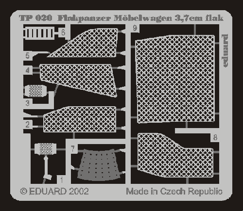 Eduard TP020 Flakpanzer IV Möbelwagen 37mm TAMIYA 35237