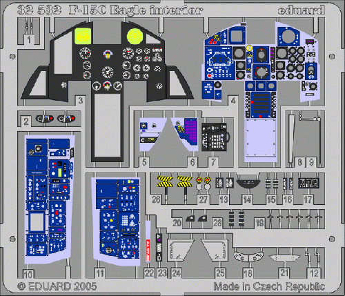 Eduard 32532 F-15C interior TAMIYA