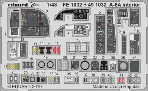 Eduard FE1032 A-6A interior HOBBY BOSS