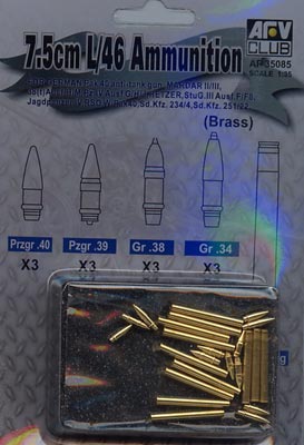 AFV Club 35085 7.5cm L/46 Ammunition