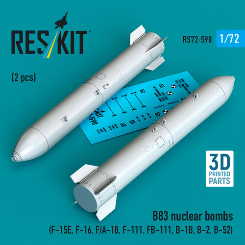 RES/KIT 72-0590 B83 Nuclear Bombs (2 pcs / 3D Printed)