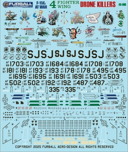 Furball Aero-Design 48098 McDonnell Douglas F-15 E Strike Eagles at War: 4th Fighter Wing Drone Killers