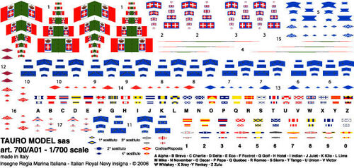 TAURO MODEL 700-A01 Naval Flags - Regia Marina
