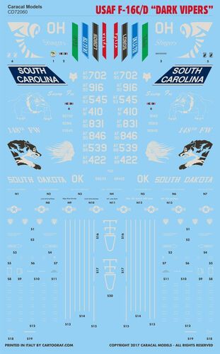 Caracal Models 72060 General Dynamics F-16 C/D Dark Vipers