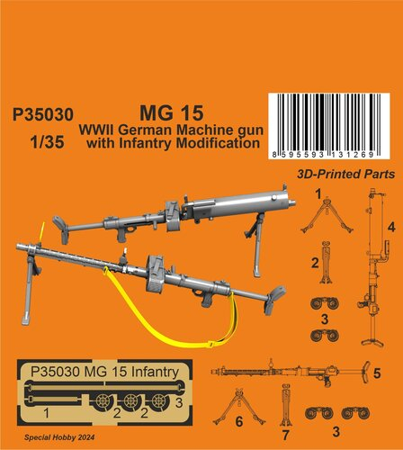 CMK P35030 MG 15 WWII German Machine Gun With Infantry Modification