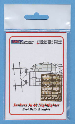 AML E80018 Junkers Ju-88 Nightfighter - seat belts and gun sights