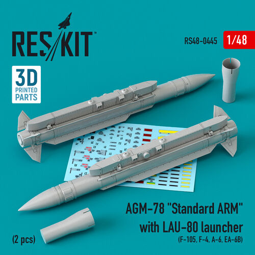 RES/KIT 48-0445 AGM-78 "Standard ARM" With LAU-80 Launcher (2 pcs) (F-105,F-4,A-6,EA-6B)