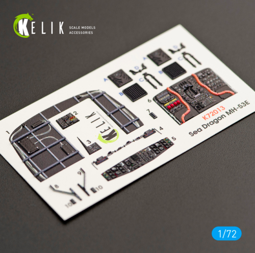 KELIK K72013 MH-53E "Sea Dragon" interior 3D decals for Italeri kit