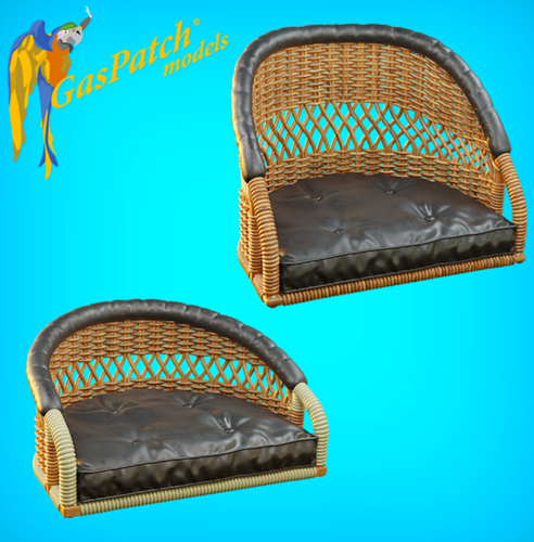 Gaspatch Models 22-72261 British Wicker Seat Perforated Back – Short and Tall, Small leather pad