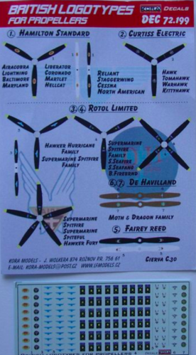 Kora Models Dec72199 British propellers logotyp