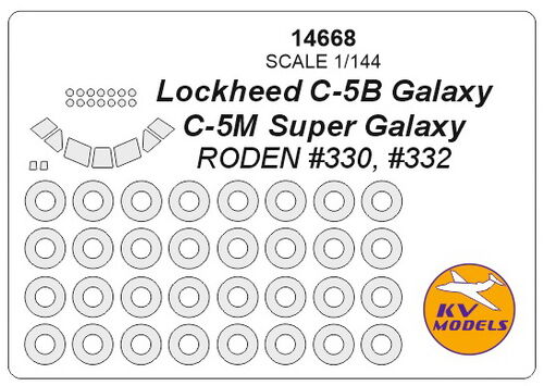 KV Models 14668 Lockheed C-5B Galaxy / C-5M Super Galaxy (RODEN) + masks for wheels