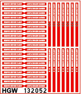 HGW Models 132052 Remove Before Flight
