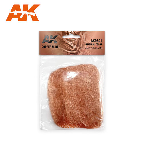 AK-Interactive 9301 Copper Wire 0.07mm x 20 grams ORIGINAL COLOR