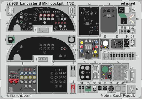 Eduard 32938 Lancaster B Mk.I cockpit HKM