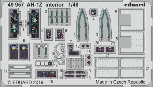 Eduard 49957 AH-1Z interior KITTY HAWK