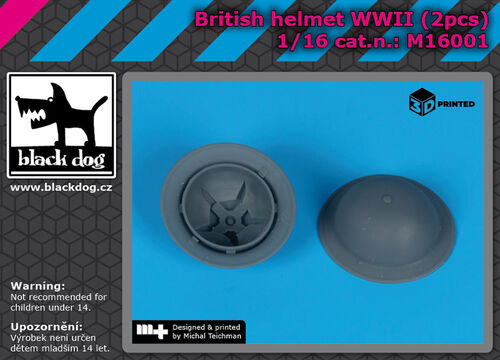 Black Dog M16001 British Helmet WWII (2pcs)