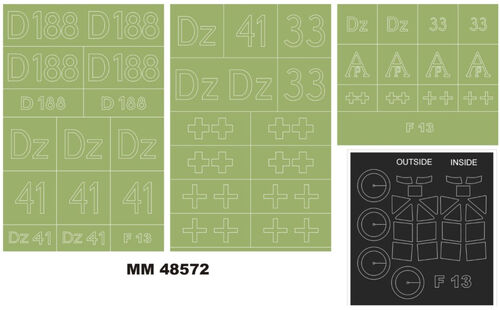 Montex MM48572 Junkers F-13 - Maxi Paint Mask Set (for MiniArt 48002 Kit)