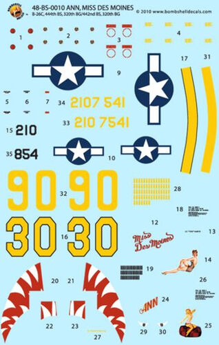 Bombshell BS48010 Martin B-26 C Marauder (2 schemes)