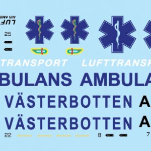 Moose Republic Decals 48023 AS-365 Air Ambulance SE-JIB & SE-JIC 1 Decals