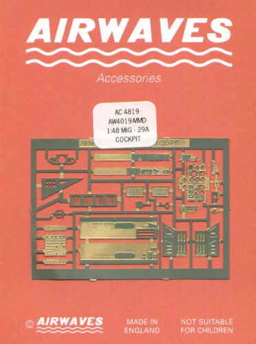 Airwaves C48019 Mikoyan MiG-29 A - Cockpit Set (designed to be used with early production Academy kits)