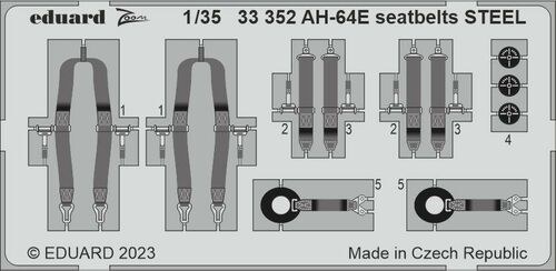Eduard 33352 AH-64E seatbelts STEEL TAKOM