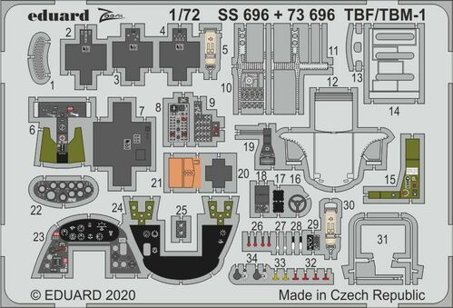 Eduard 73696 TBF/TBM-1 Avenger Hasegawa