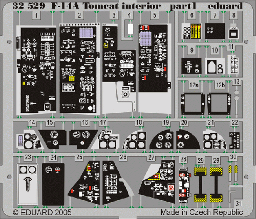 Eduard 32529 F-14A interior TAMIYA