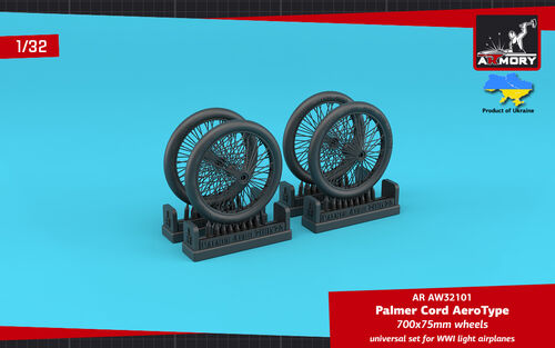 Armory Models Group AW32101 Palmer Cord Aero Type 700x75mm Wheels (4pcs)