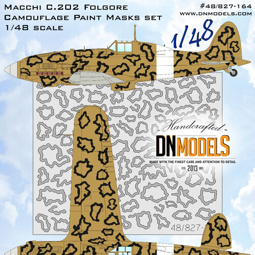 DN Models 48-827-164 Macchi C.202 Folgore Camouflage Paint Masks Set