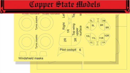Copper State Models A32-021 Painting Masks For Nieuport 11