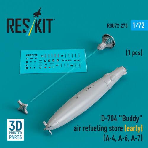 RES/KIT U72-0270 D-704 'Buddy' Air Refueling Store (Early) (1 pc) (A-4, A-6, A-7) (3D Printed)