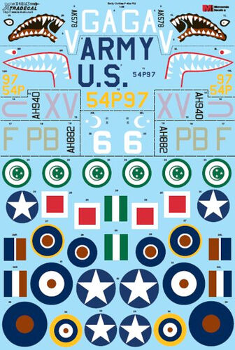 Xtradecal 48163 Curtiss P-40 B/C Tomahawk (Warhawk) Part 2 (6 schemes)
