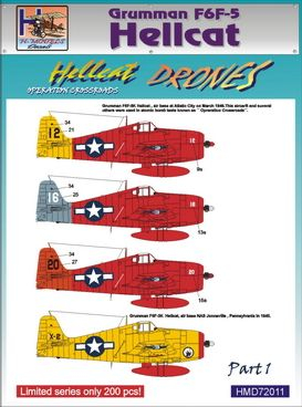 H-Model Decals D72011 Grumman F6F-5 Hellcat Drones (Part 1)