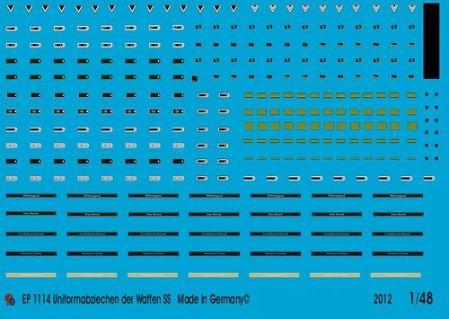 Peddinghaus-Decals 1114 Waffen SS Uniform Insignia
