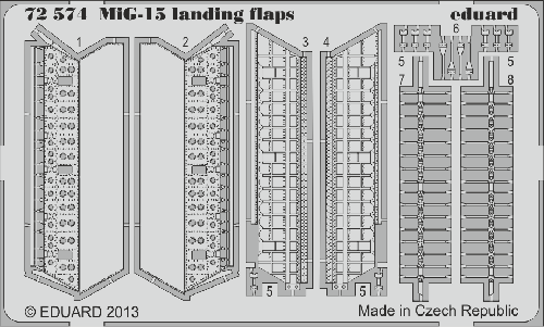 DISCONTINUED Eduard 72574 MiG-15 landing flaps EDUARD