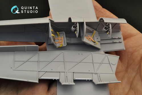 Quinta Studio QD32124 de Havilland DH. 82 A Tiger Moth - 3D-Printed & Coloured Interior (for ICM kits)
