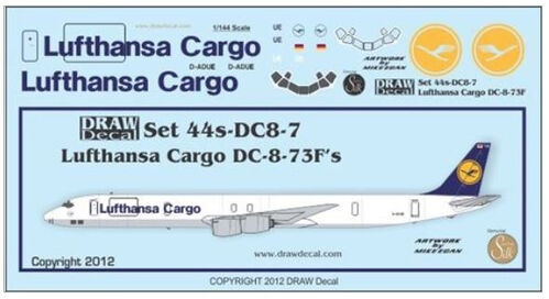Draw Decal 44-DC8-07 Douglas DC-8-73F - Lufthansa Cargo