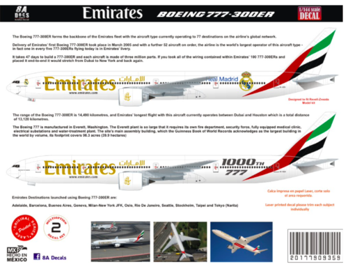 8aDecs 7909-359-144 Emirates Boeing 777-300ER