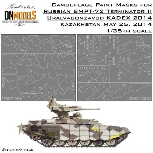 DN Models 35-827-064 BMPT-72 Terminator II Splinter Camo Paint Masks KADEX 2014