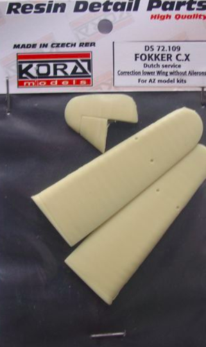 Kora Models DS72109 Fokker C.X Dutch -Cor.lower wing w.out Ailerons