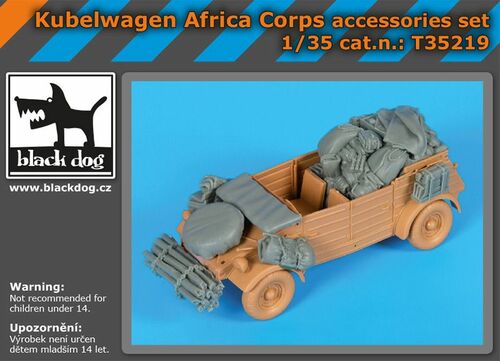 Black Dog T35219 Kübelwagen Africa Corps accessories set for Tamiya