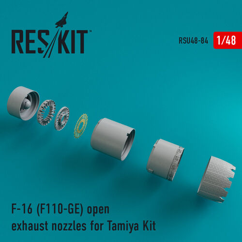DISCONTINUED RES/KIT U48-0084 F-16 (F110-GE) open exhaust nozzles for Tamiya Kit