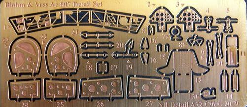 NH Detail A72-076 Blohm and Voss Ae 607 Detail Set for RS Models (92087, 92237)