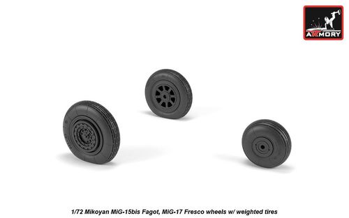 Armory Models Group AW72054 Mikoyan MiG-15bis Fagot (late) / MiG-17 Fresco wheels w/ weighted tires