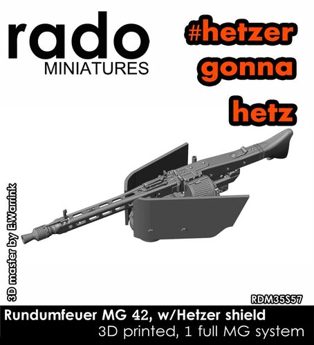 Rado Miniatures 35S57 Rundumfeuer MG 42, w/Hetzer shield