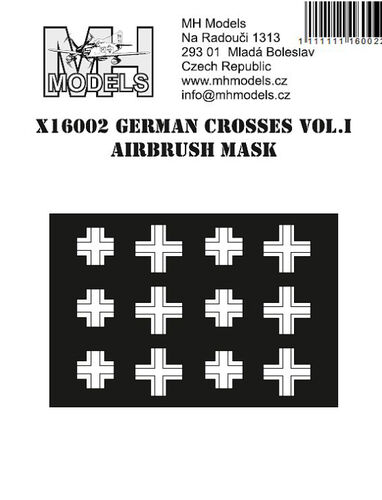 MH Models X16002 German Crosses Volume I - Airbrush Mask